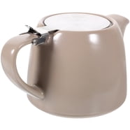 ZENS Japanese Teapot with Infuser, 27oz Modern Matte White Ceramic ...