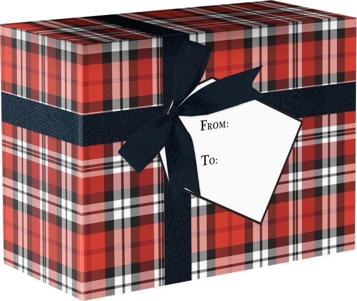 small mailing box - shipping gift boxes with festive plaid print design ...