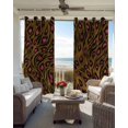 Brown Pink Leopard Blackout Curtains for Bedroom Living Room, Rustic ...