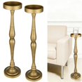 2 Pcs Pedestal Drink Tables, Round Vintage Martini Side Tables with ...