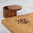 Salt Cellar with Lid, 1 Cup Acacia Wood Salt Container with Swivel ...
