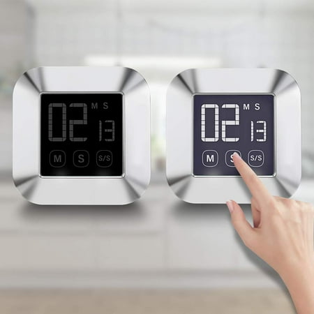 Kitchen Timer Digital Touch Screen Timers Large LCD Display Cooking ...