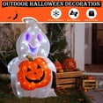 MARACOL Halloween Ghost Decor, 128 LED Pre-Lit Ghost Halloween ...