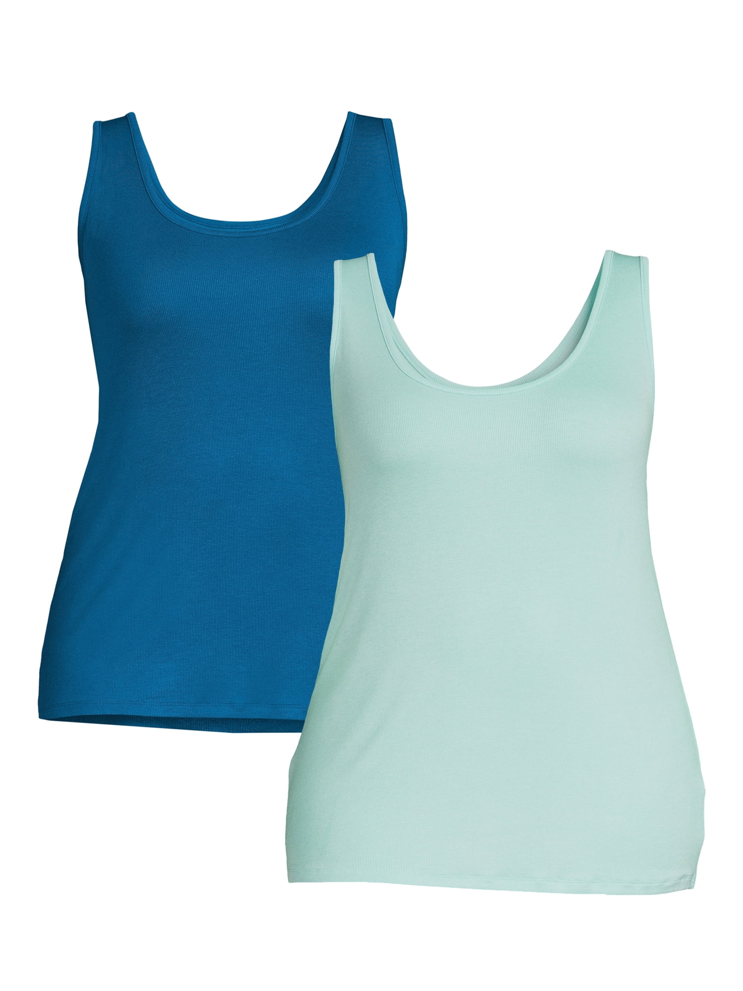 Terra & Sky Women's Plus Size Layering Tank Top, 2-Pack - Walmart.com