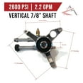 Pressure Washer Pump 2600 PSI 2.2 GPM 7/8" Shaft - Troy-Bilt 020415 ...
