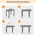 Ktaxon Extendable Dining Table Retangle Diner table for 4 Square Desk ...