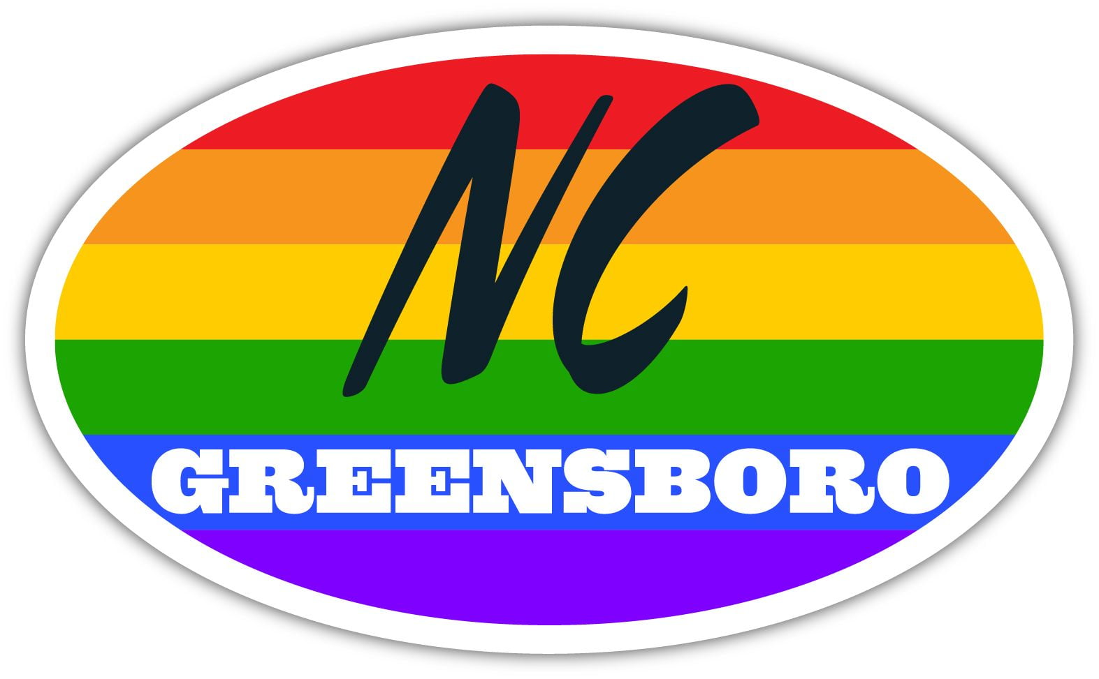 Greensboro NC North Carolina Guilford County Rainbow Pride Flag 6 ...