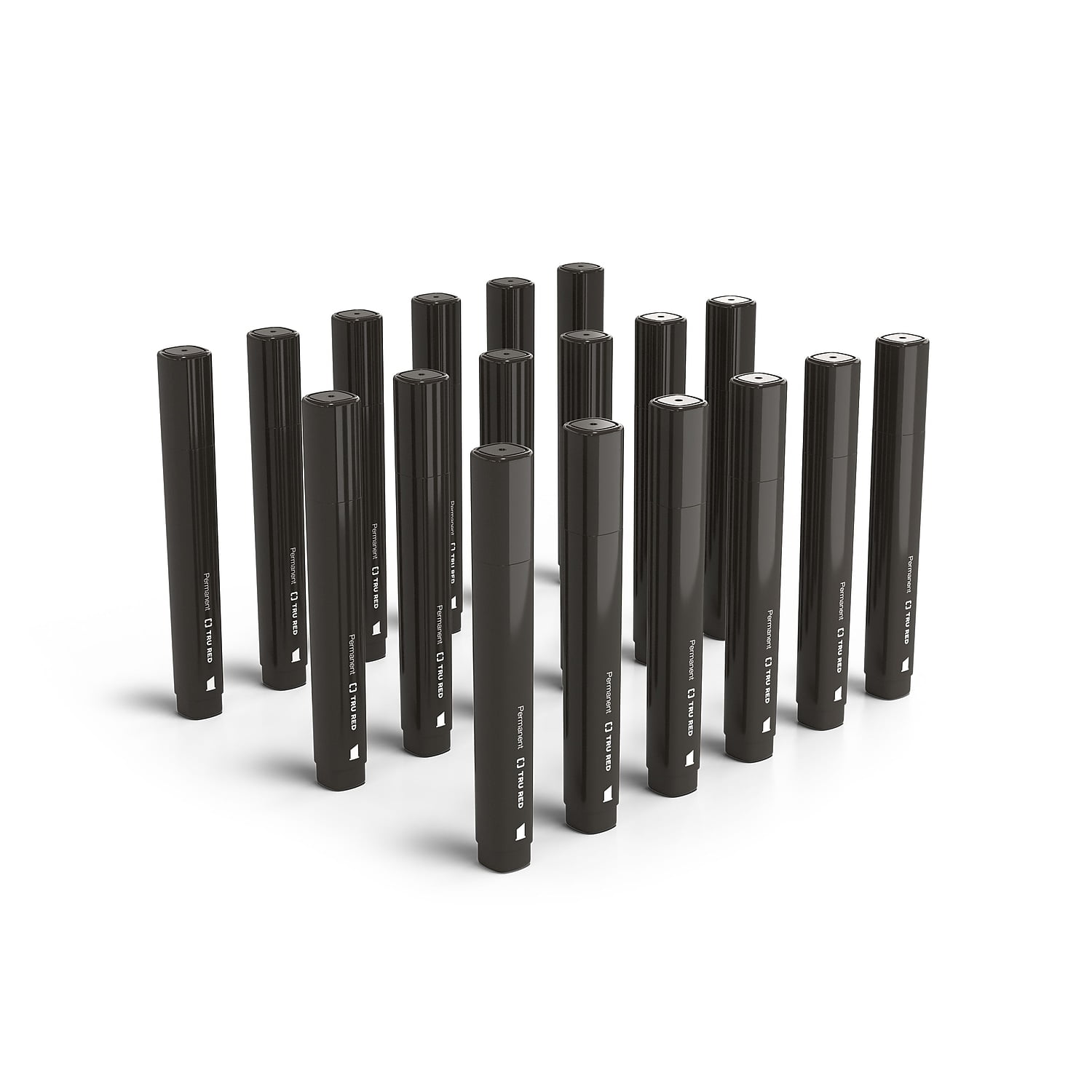 TRU RED Tank Permanent Markers Chisel Tip Blk 36/Pack TR54544 - Walmart.com