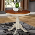 East West Furniture Antique 36 Inch Solid Wooden Small Round Dining ...