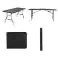 Cosco Heavy-Duty 6 Foot Centerfold Foldable Table, Black - Walmart.com