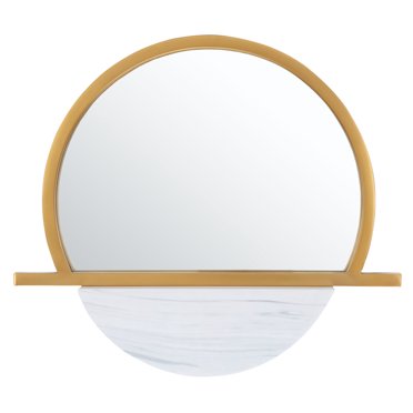 SAFAVIEH Bramwell Mrror 21 in. x 36 in. Solid Frame Mirror, Gold ...
