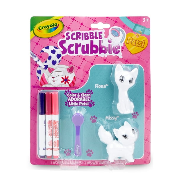 Crayola Scribble Scrubbie Pets Coloring Set, Cat Pack, Unisex Child ...