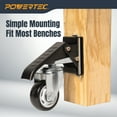 POWERTEC Workbench Caster Kit Set of 4 with Quick Release Plate & 400 ...