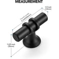 HSAPOW-10 Pack Matte Black Cabinet Knobs 2 Inch - Black Drawer Knobs ...