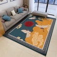 Modern Red Crowned Crane Elegant Area Carpet Sun White Cloud Living ...