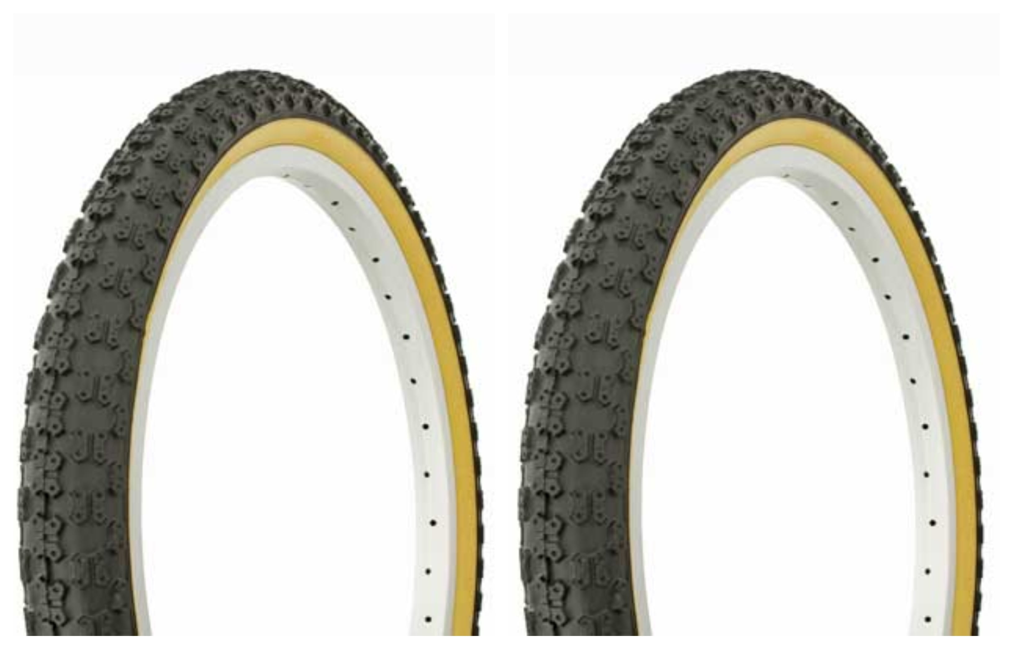 Tire set. 2 Tires. Two Tires Duro 20" x 2.125" Black/Gum Side Wall HF ...