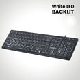 ASIASN-PERIBOARD-317 Wired Backlit USB Keyboard, Big Print Letter with ...