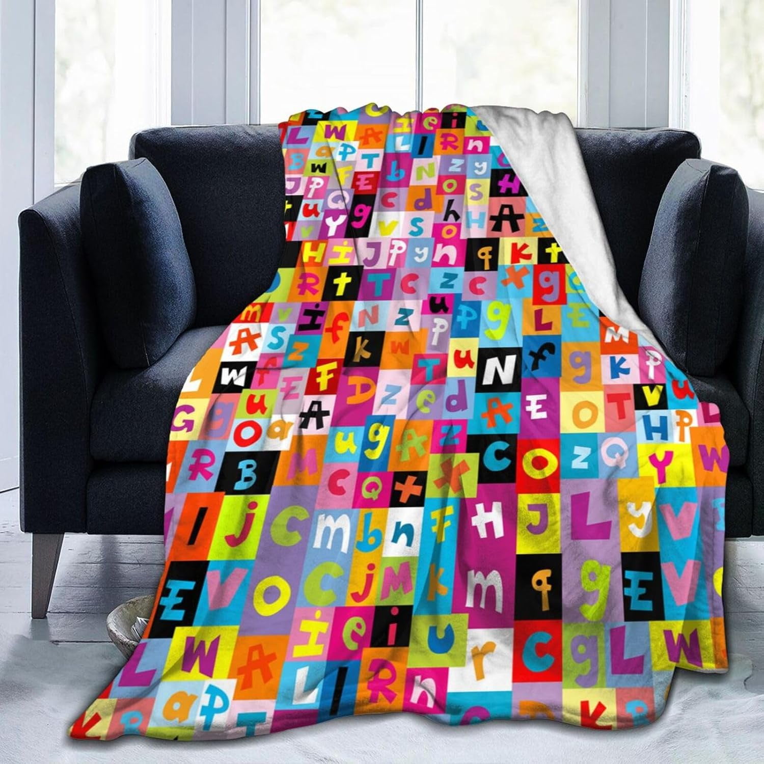 Click here for Zhitrades Alphabet Fleece Blanket Lightweight Ultr... prices