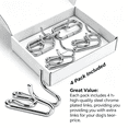 AUQ Dog Collar Extra Links for Training Collars (4 Pack) Steel Chrome ...