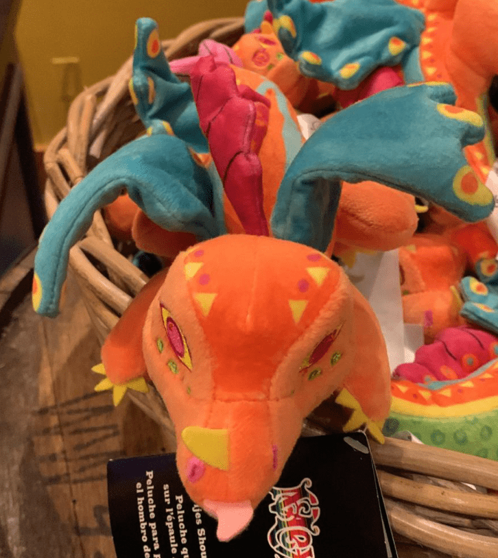 Disney Parks Epcot Mexico Alebrijes Dragon Magnetic Shoulder Plush New ...