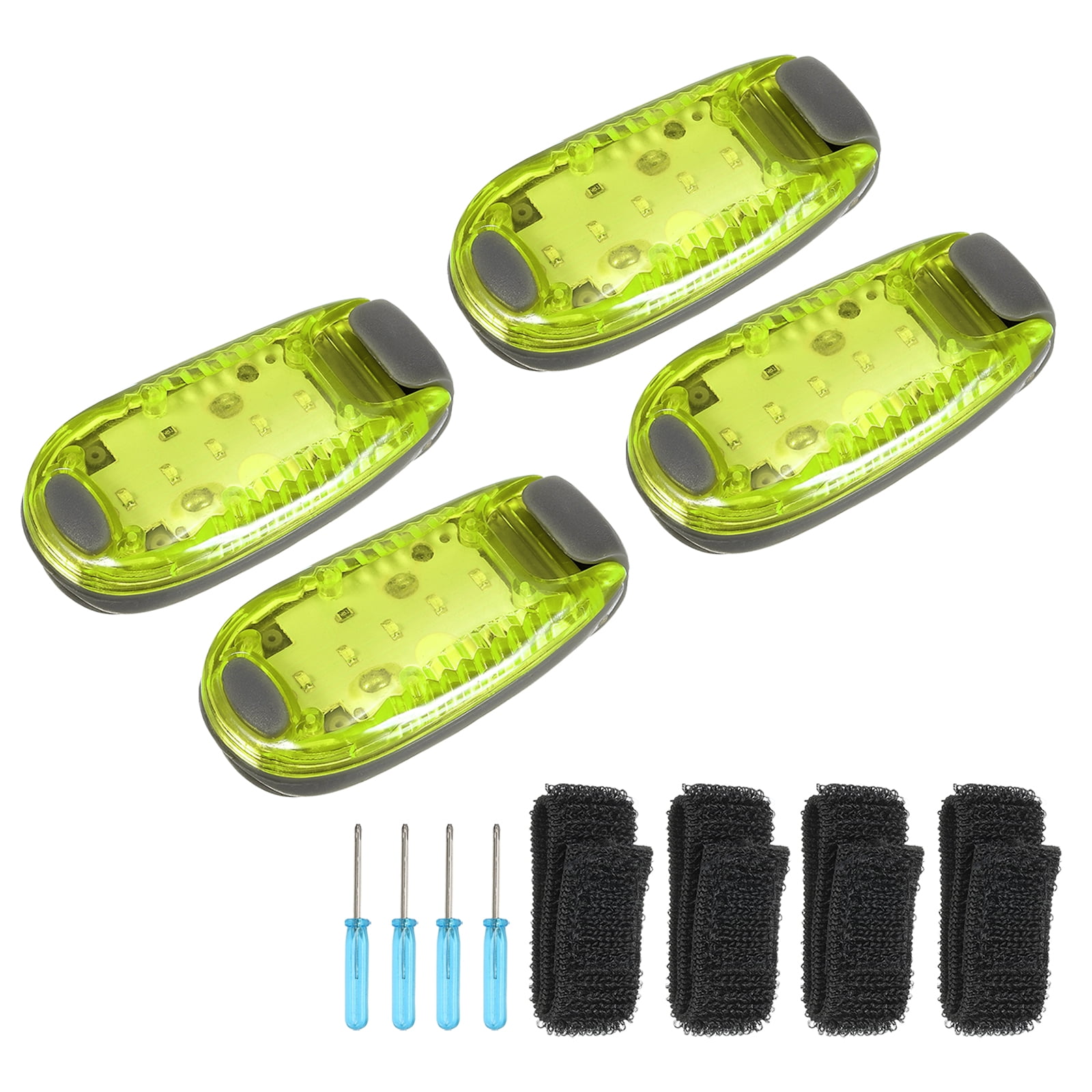 Uxcell LED Safety Light, 4 Pack Bicycle Tail Light Running LED Lights ...