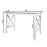 X Design Desk with Surface Mount USB Charger in White - Walmart.com