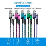 FiveBox 5pack 6ft USB A to C Cables, 3A Fast Charge, Nylon Braided ...
