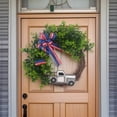 4th of July Wreath for Front Door,Independence Day Patriotic Wreath ...