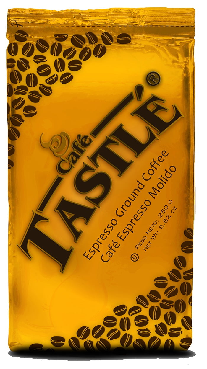 Cafe Tastle Espresso Ground Dark Roast Coffee, 8.8 Ounce (12 Count ...