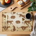 Africa Leopard Animal Cotton Linen Placemats Set of 2, Vintage Gradient ...