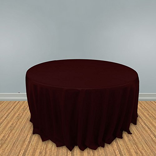 SimplyPoly Tablecloth-Round (120" Round, Maroon) - Walmart.com