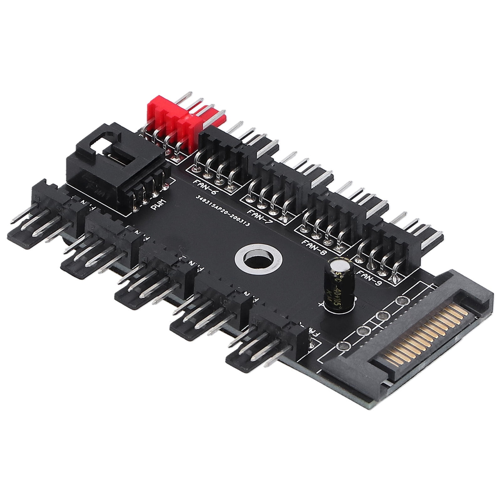 SATA Interface Fan Hub Portable Temperature Controlled PWM Cable ...