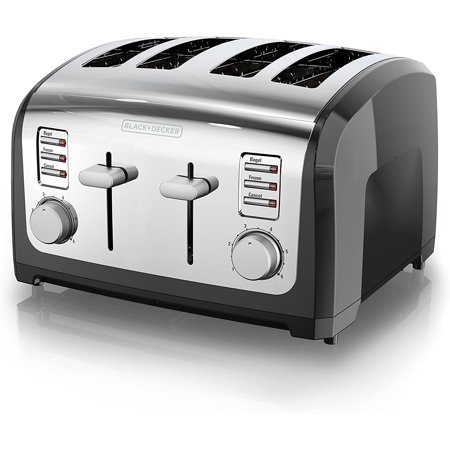 T4569B 4-Slice Toaster, Bagel Toaster, Black | Walmart Canada
