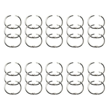 Loose Leaf Binder Rings 1-Inch（100 Pack） Office Book Rings, Nickel ...