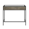 Manor Park Urban Industrial Computer Desk with Glass Top, Grey Wash ...