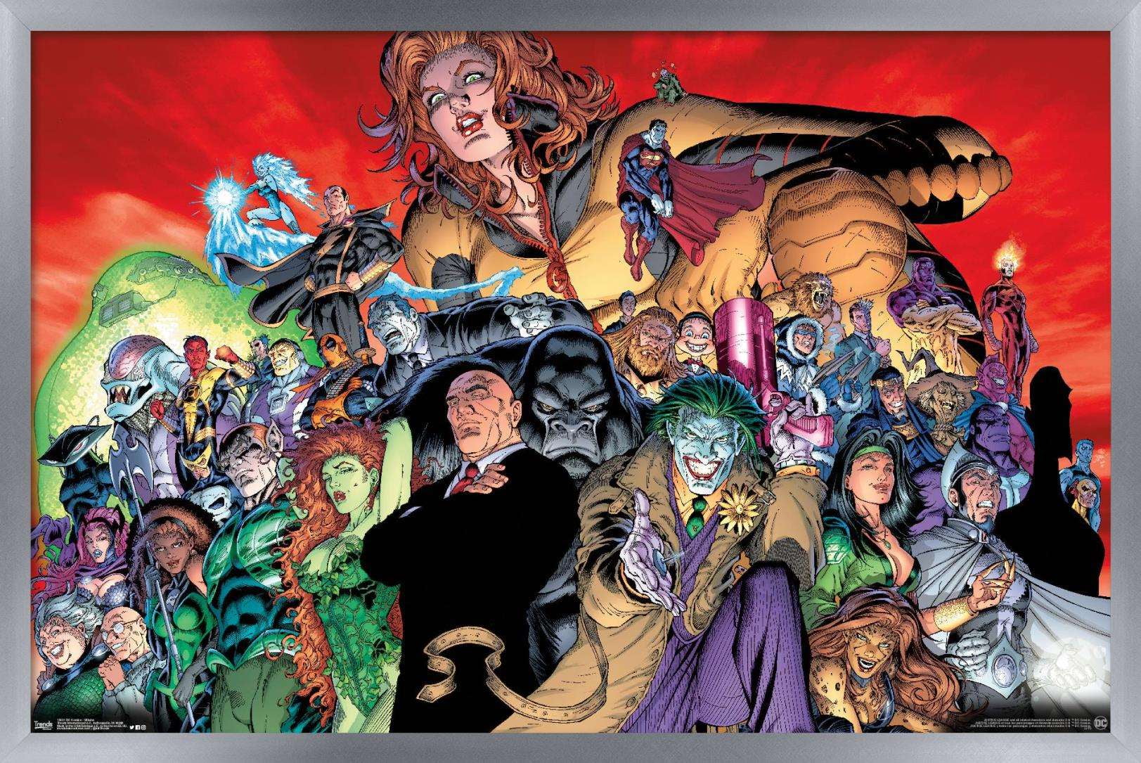 DC Comics - The Legion of Doom - VIllains Poster - Walmart.com ...