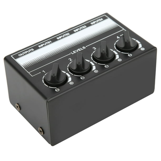 Stereo Mixer, Audio Splitter Box Metal Passive Low Noise Extended ...