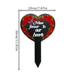 11.8" Metal Memorial Stake Outdoor Grave Decoration, Wrought Iron Tomb ...