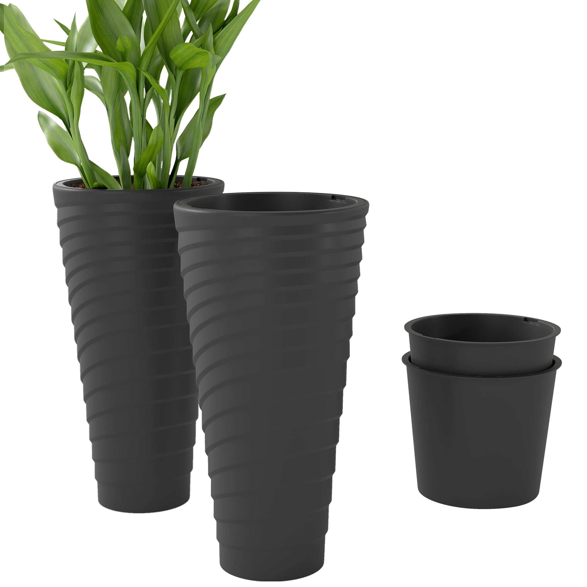 Click here for Outsunny 29 Tall Planters Set Of 2  Indoor Outdoor... prices