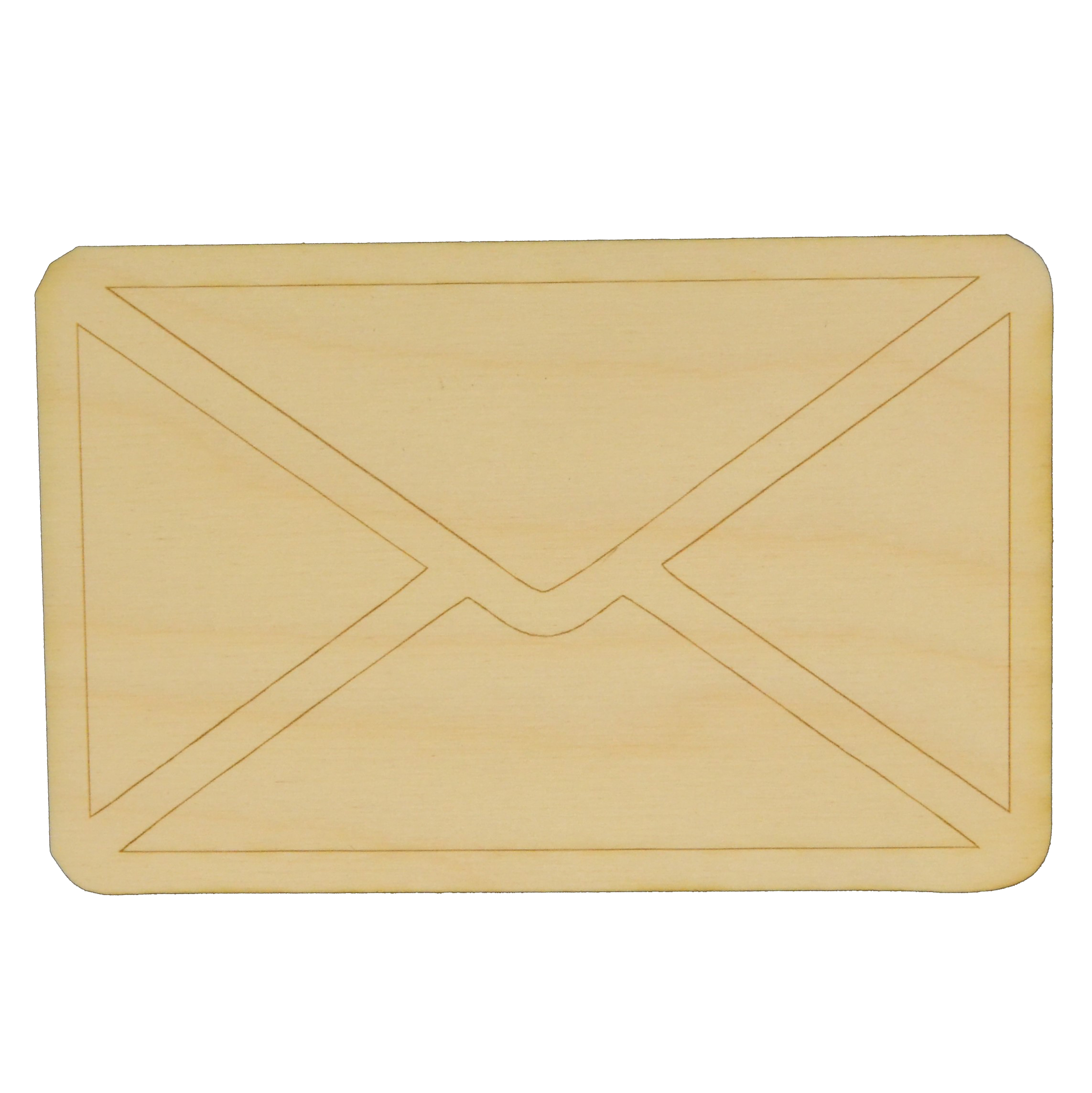 Unfinished Detailed Envelope Wood Cutout (1/4" Thickness, Medium 8" x 5 ...