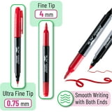 Mr. Pen- Dual Tip Permanent Markers, 12 Pack, Fine & Ultra Fine Tip ...