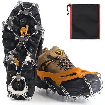 Ice Grippers 24 Teeth Crampons Ice Cleats,Walk Traction Snow Spikes ...