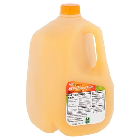 Great Value Original 100% Orange Juice, 1 gal - Walmart.com