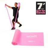 Super Exercise Band USA HEAVY+ Strength Pink 7 Ft. Long. Latex Free ...
