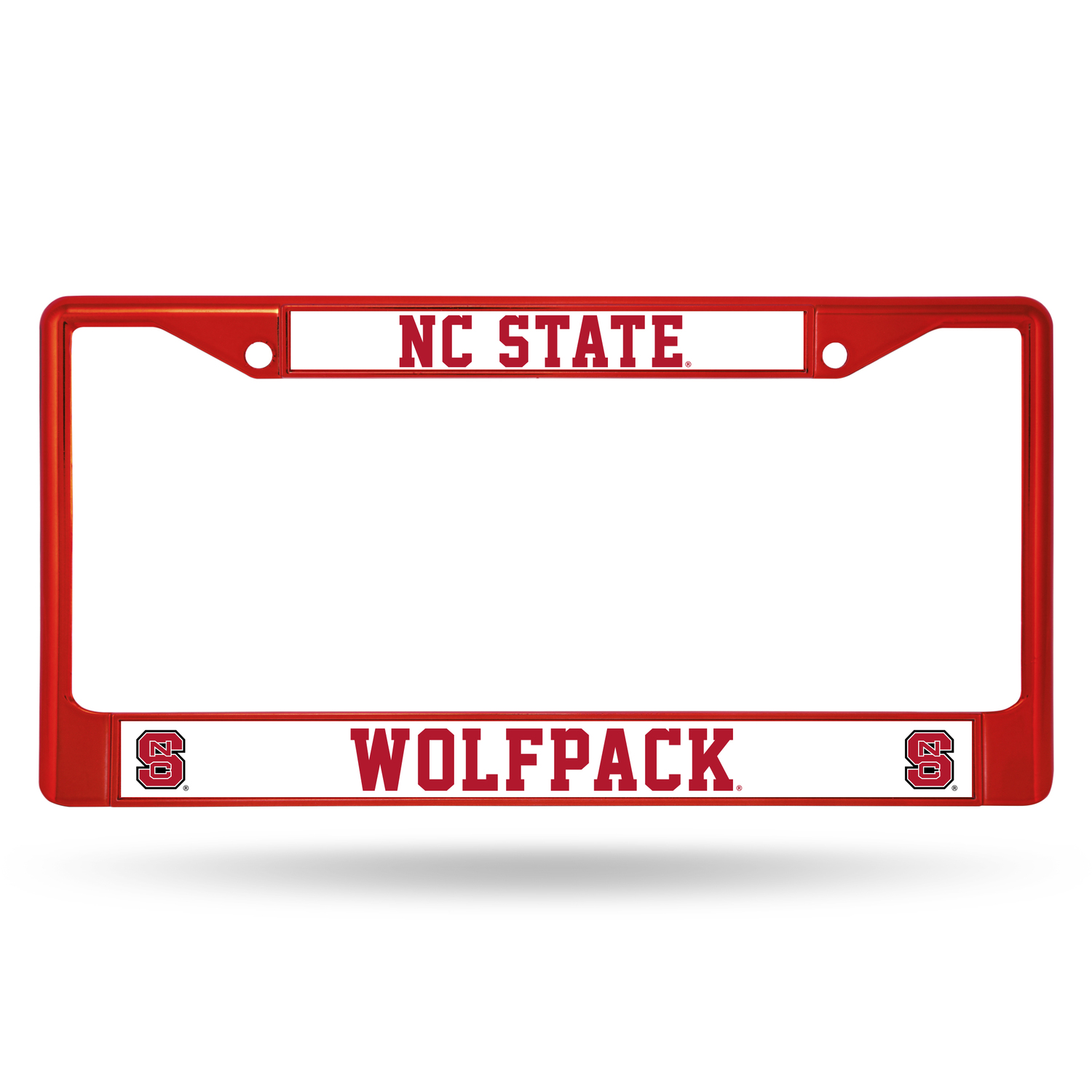 Rico NC State Wolfpack Colored Chrome 12 x 6 Red License Plate Frame ...