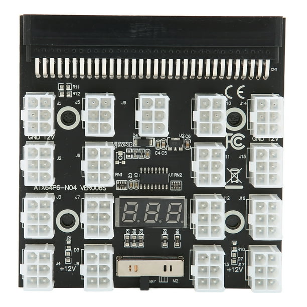 Power Distribution Board Module, 17 Ports 6Pin LED Voltage Display ...