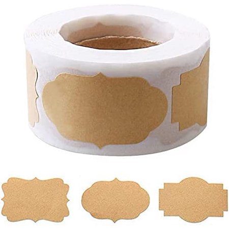300 Pcs Gift Paper Labels Stickers, Self-Adhesive Jar Labels Handmade ...