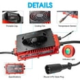 Top10 Racing 48V 15A Golf Cart Battery Charger, Round 3-Pin Plug, Temp ...
