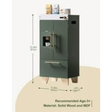 Robud Toddler Wooden Pretend Play Toy Fridge, Play Kitchen Set with ...