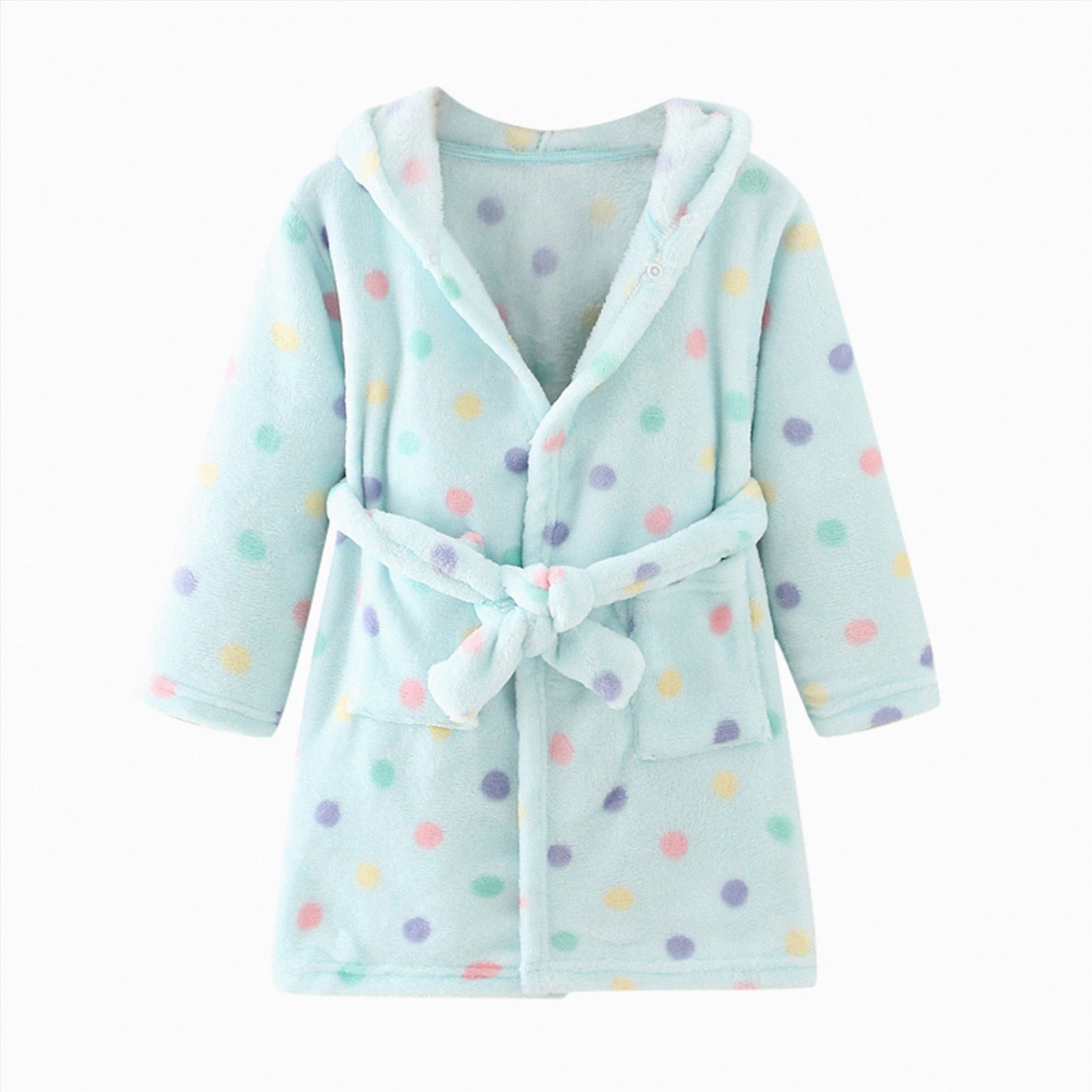 Click here for Splozh Boys Girls Hooded Flannel Bathrobes Toddler... prices